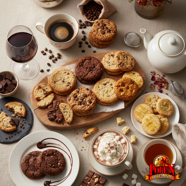 Maridajes con galletas: café, té, chocolate caliente y vinos dulces.